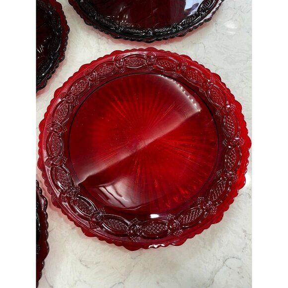 Avon | Dining | Set Of 4 Vintage Avon 876 Cape Cod Ruby Red Glass ...